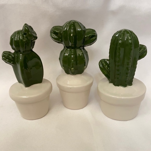 Accents | Set Of 3 Ceramic Cacti Figurines | Poshmark